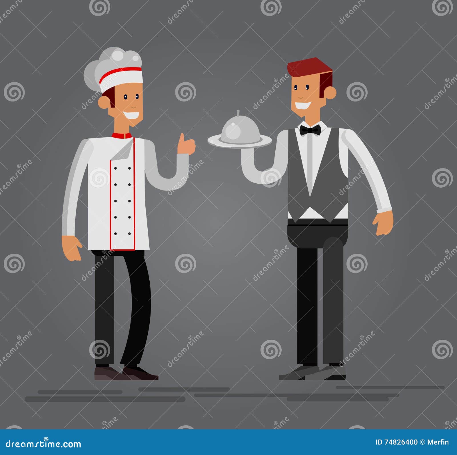 Vector Detailed Character People in the Restaurant Stock Vector ...