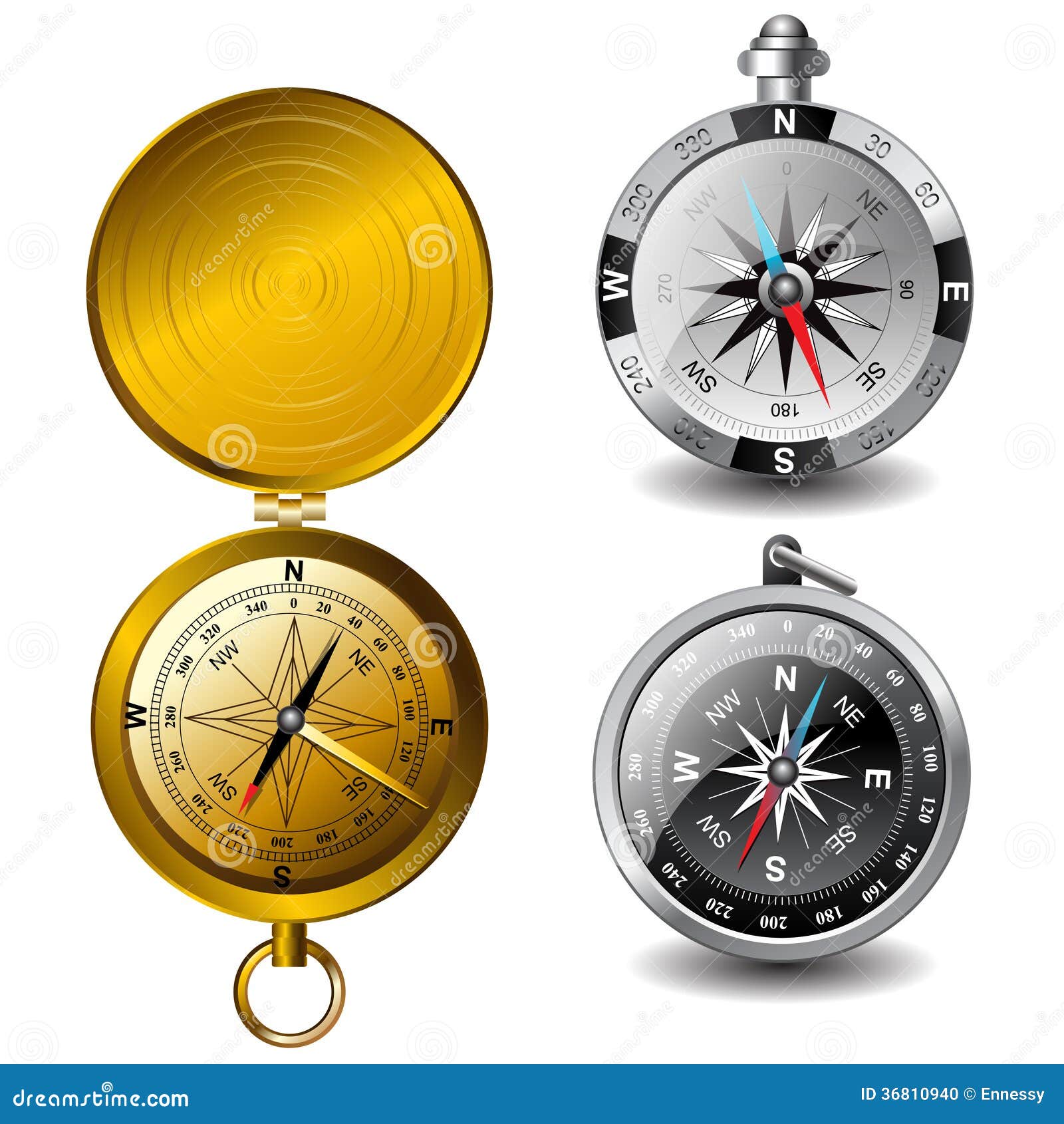 Vector detailed compasses stock vector. Illustration of east - 36810940