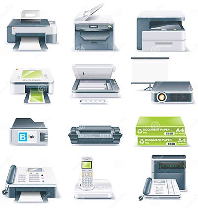 Vector Detailed Computer Parts Icon Set. Part 4 Stock Vector ...