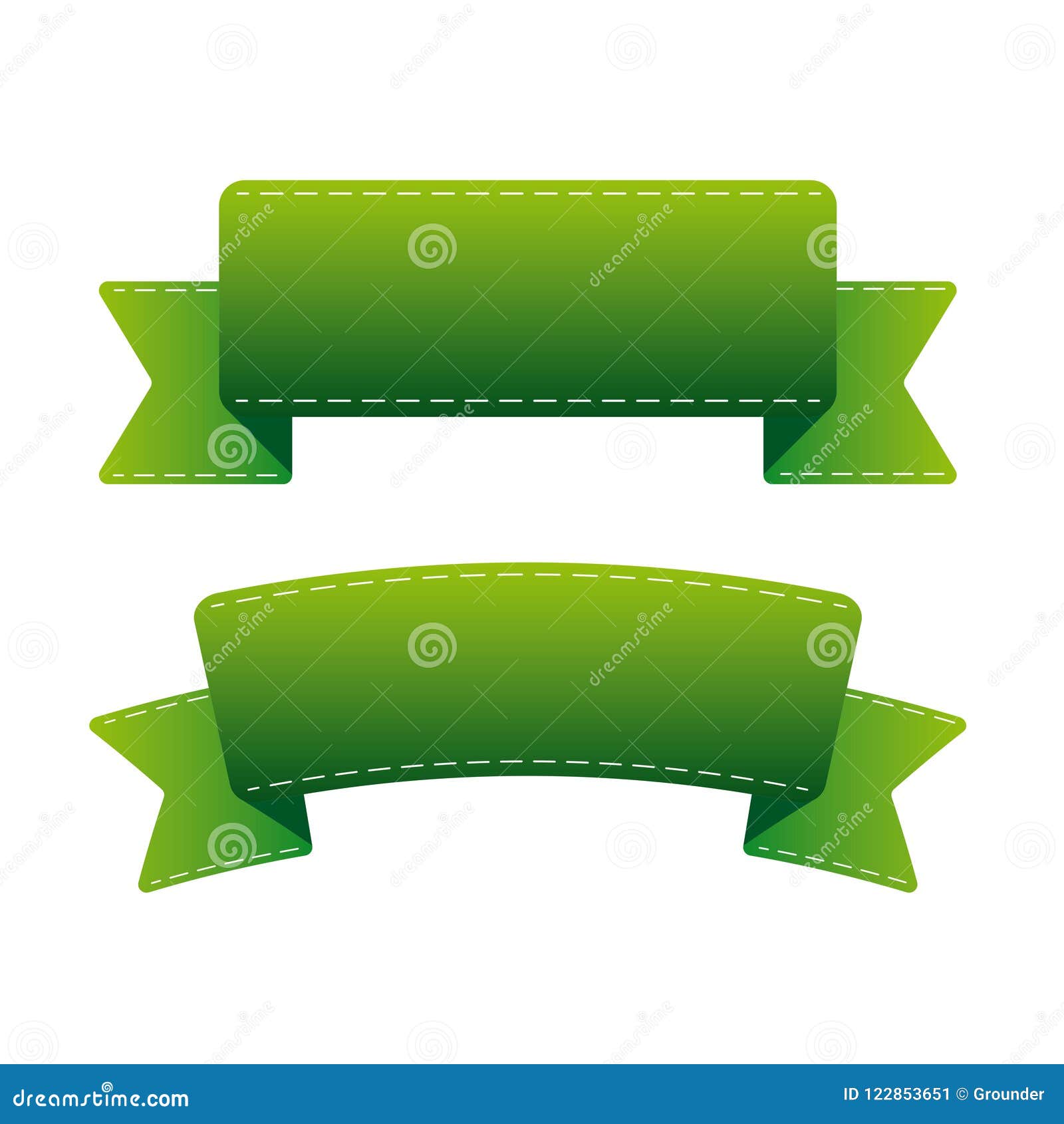 Vector Determinado De La Cinta Verde Ilustración del Vector ...