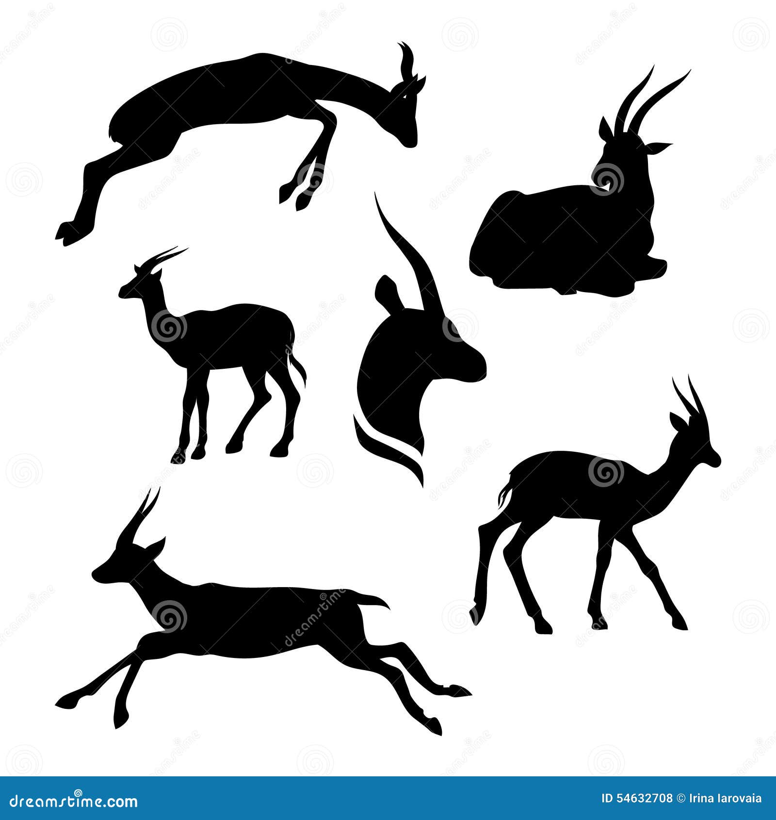 Vector Determinado De La Gacela Ilustración del Vector - Ilustración de ...