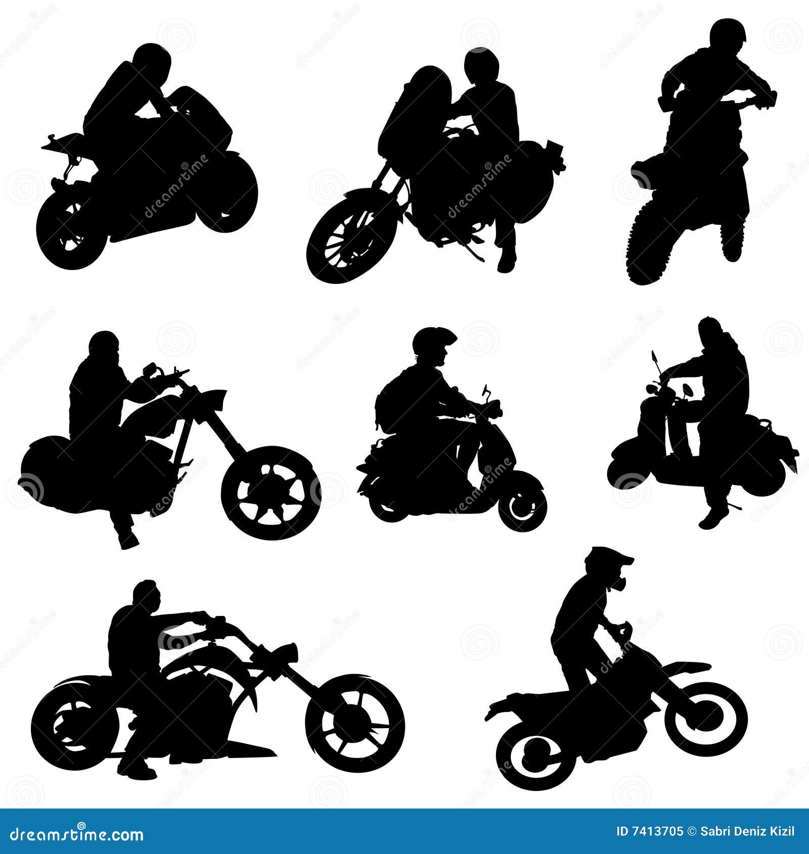 Vector Determinado De La Motocicleta Ilustración del Vector ...