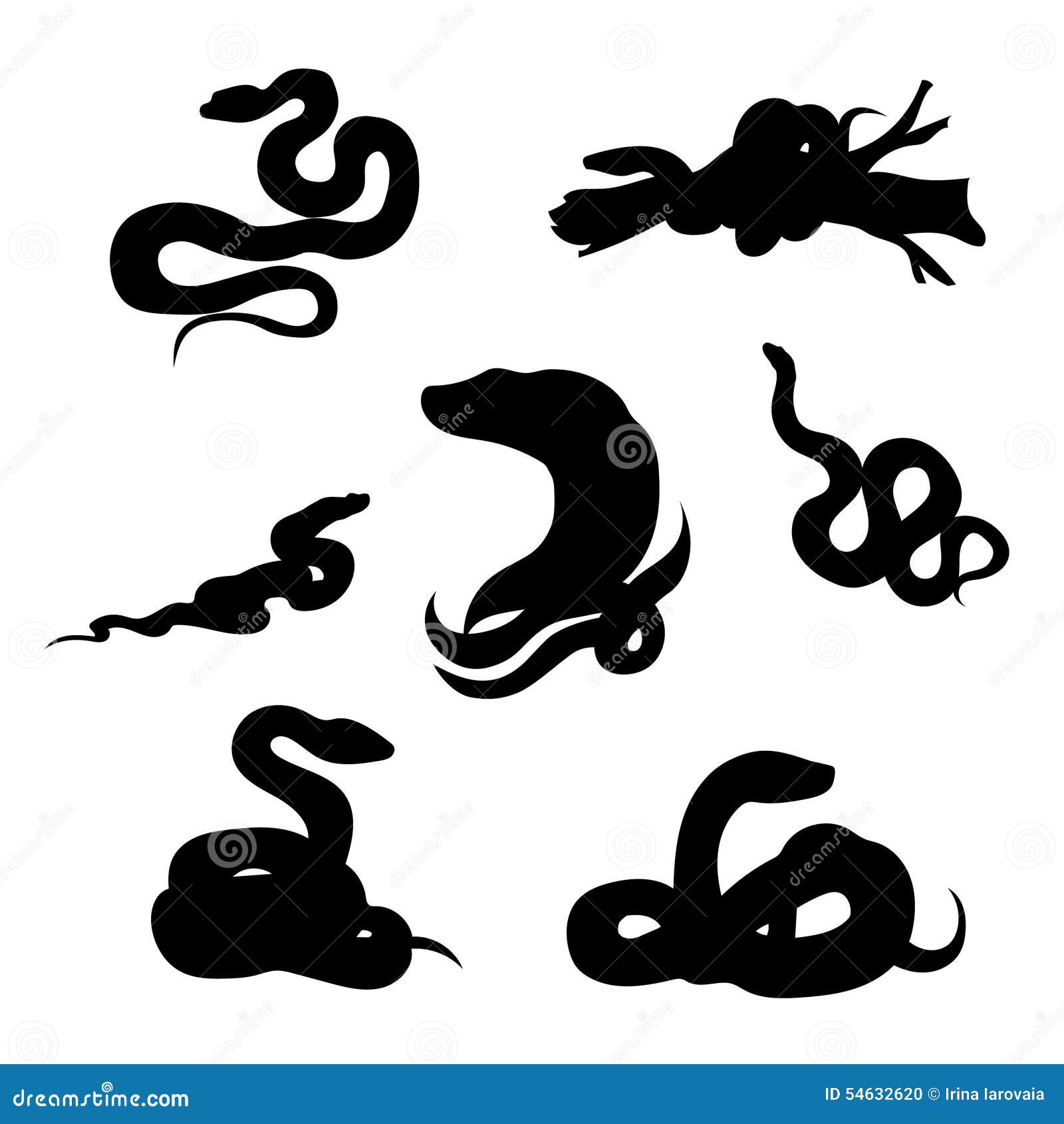 Vector Determinado De La Serpiente Ilustración del Vector - Ilustración ...