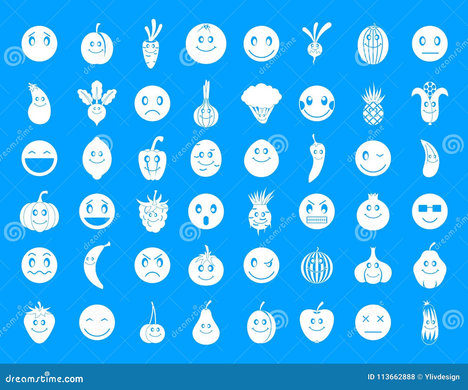 Vector Determinado Del Azul Del Icono De Emoji Ilustración del Vector ...