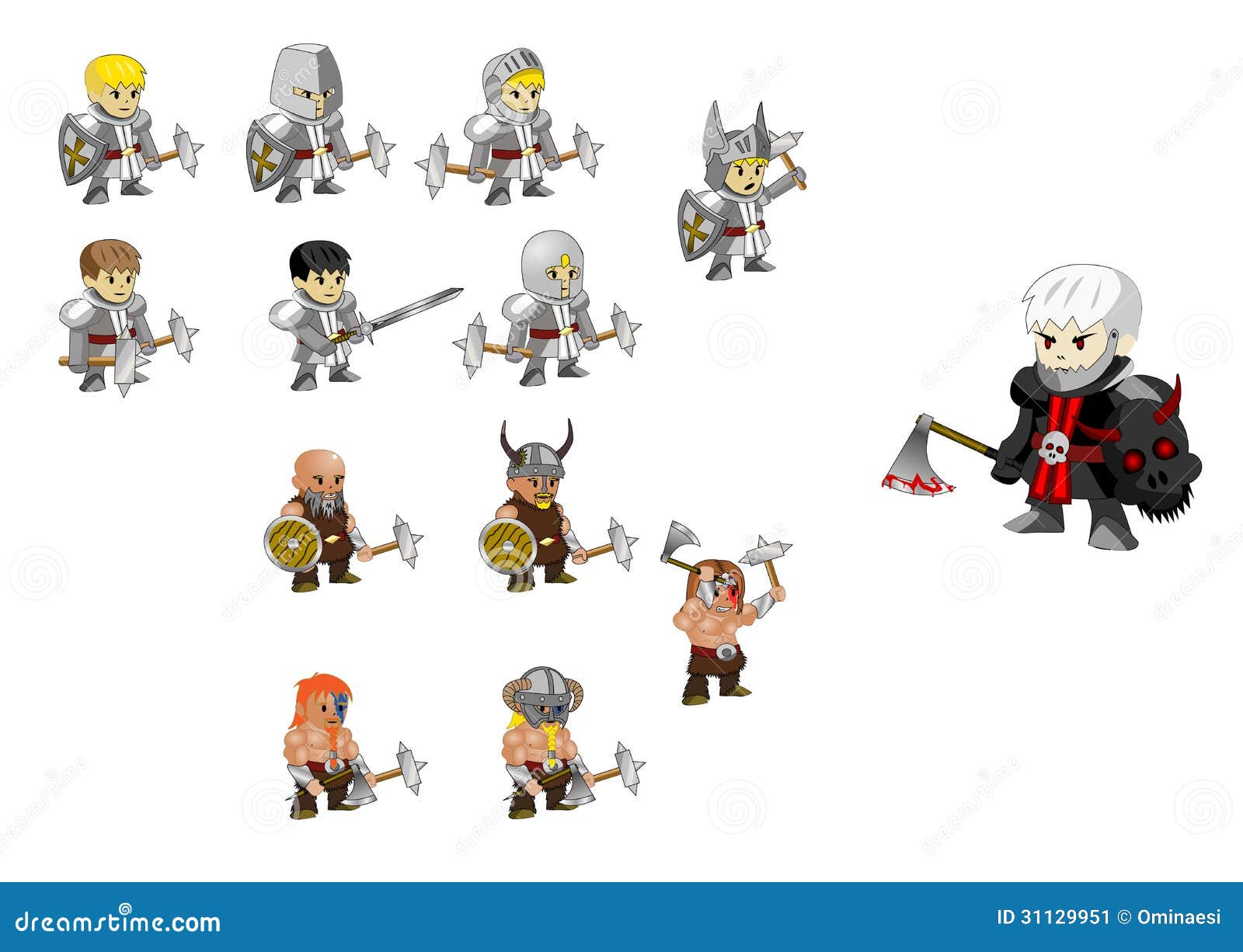 Vector Determinado Del Guerrero Ilustración del Vector - Ilustración de ...