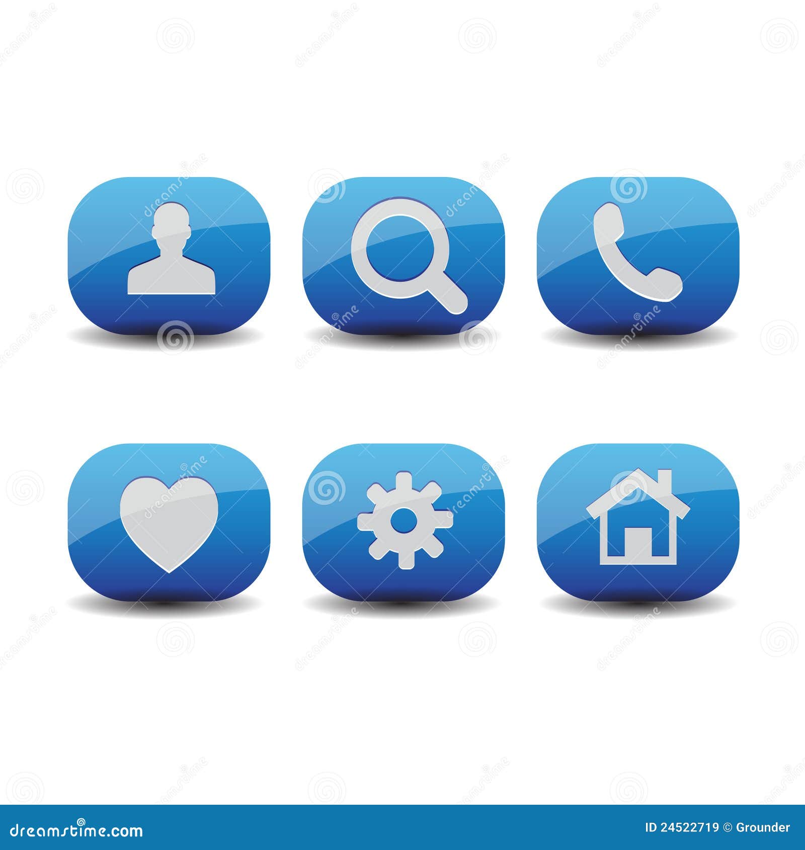 Vector Determinado Del Icono Azul Ilustración del Vector - Ilustración ...