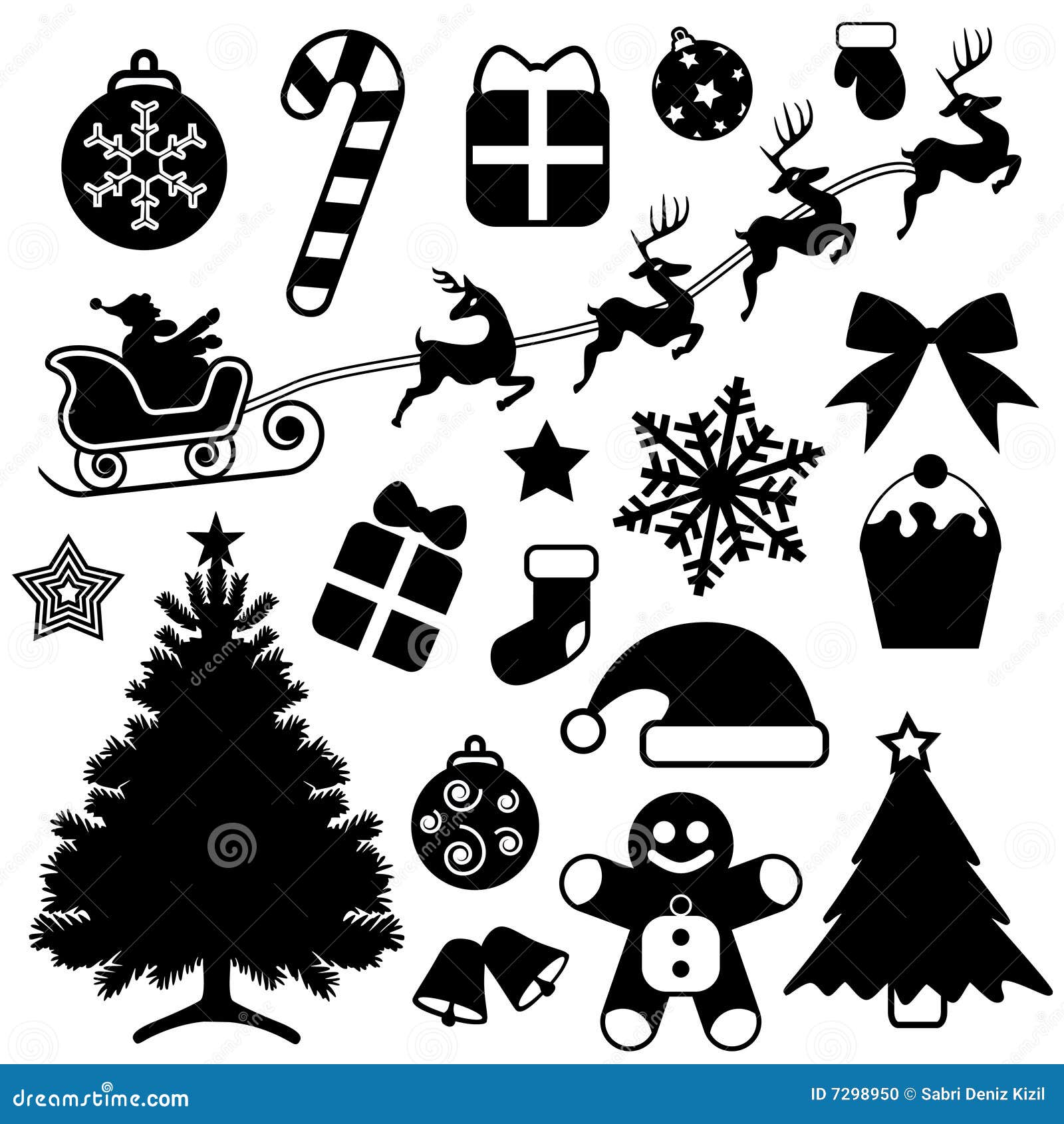 Vector Determinado Del Icono De La Navidad Ilustración del Vector ...