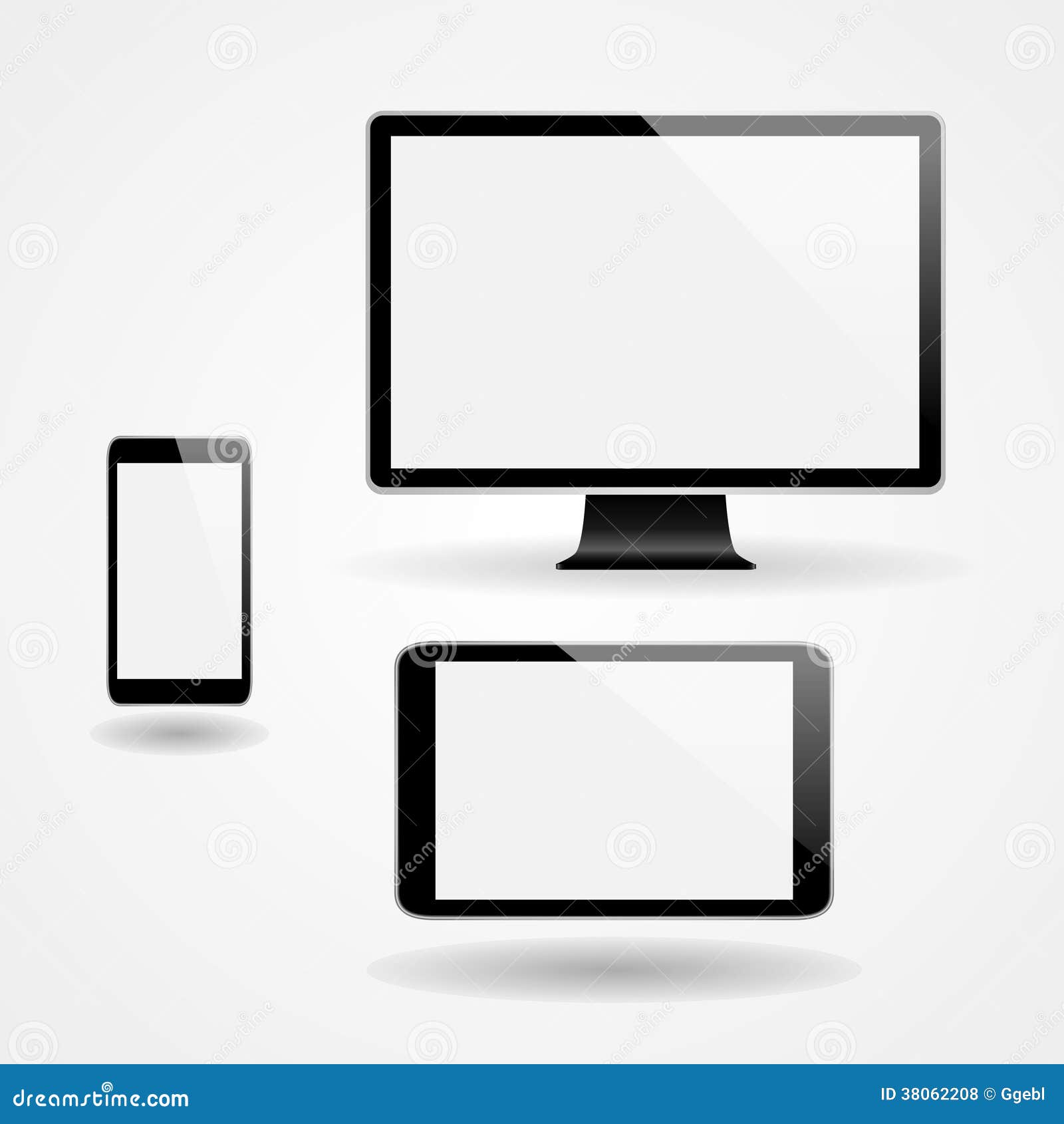 Vector devices set stock vector. Illustration of vector - 38062208