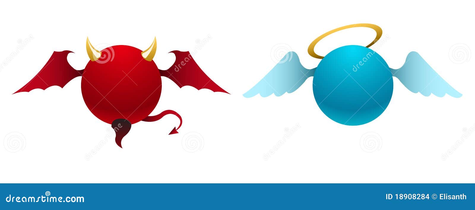 Vector Devil and Angel Icons Stock Vector - Illustration of demon ...