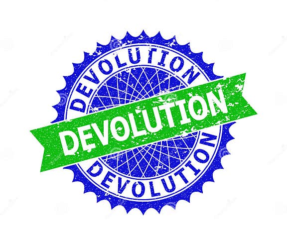 DEVOLUTION Bicolor Rosette Rubber Seal Stock Illustration ...