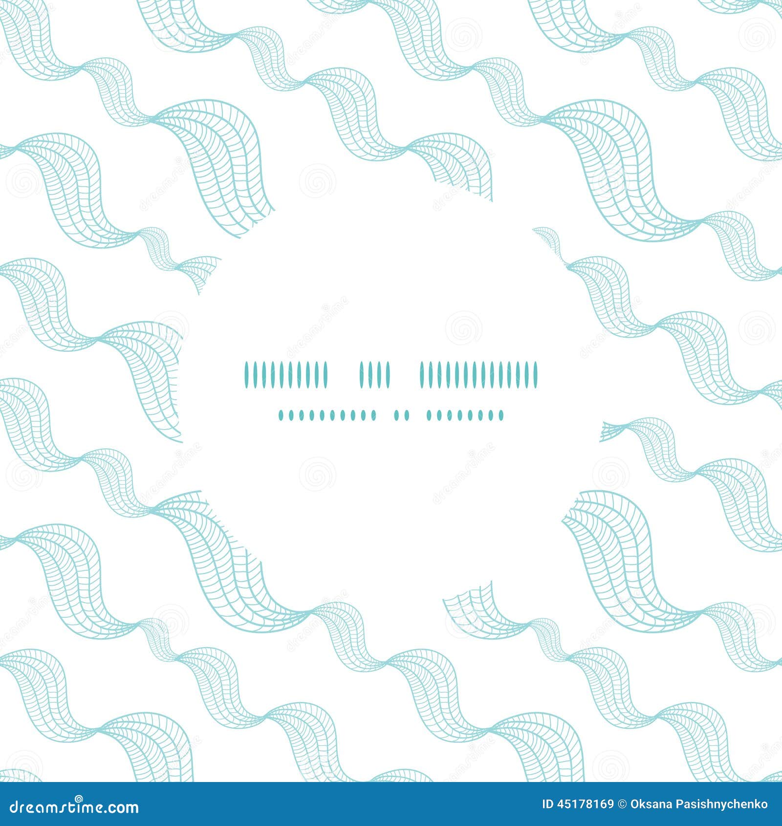 Vector Diagonal Abstract Waves Circle Frame Stock Vector - Illustration ...