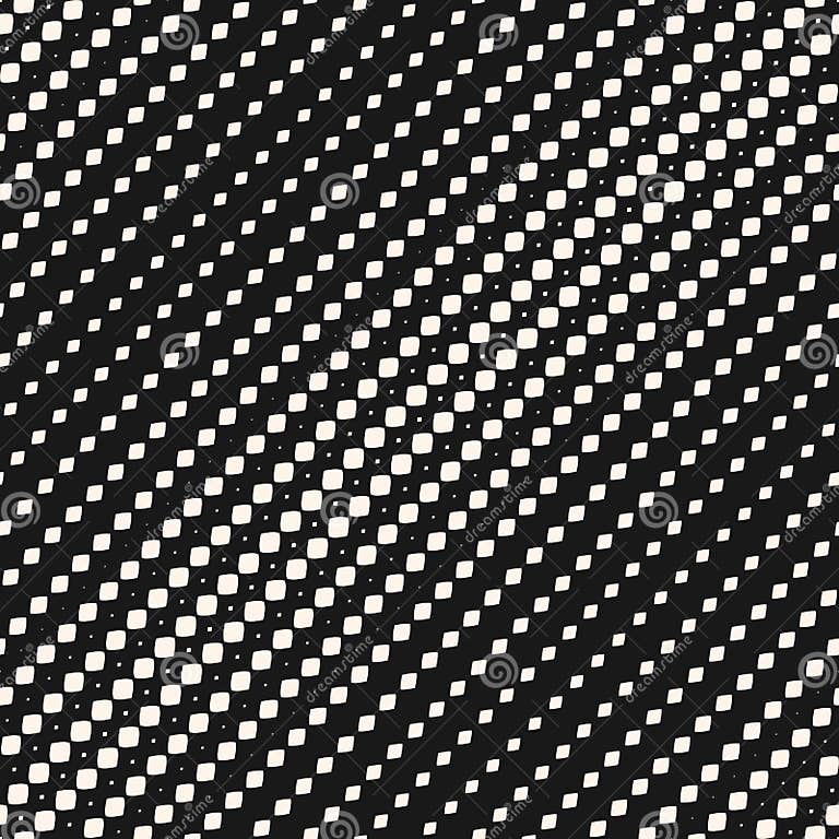 Vector Diagonal Halftone Stripes Seamless Pattern. Geometric Monochrome ...