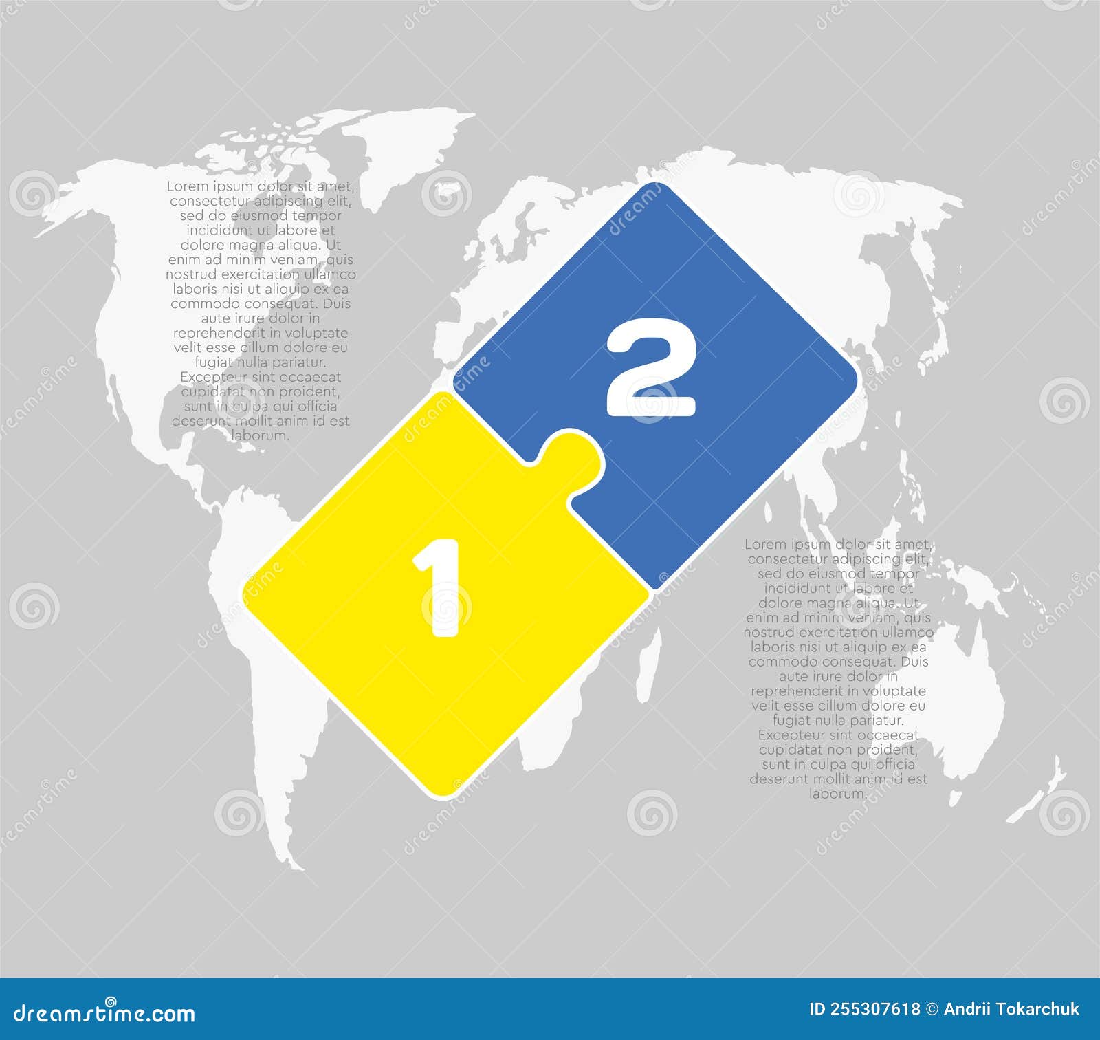 Vector Diagram Infographic Process on 2 Steps Stock Vector ...