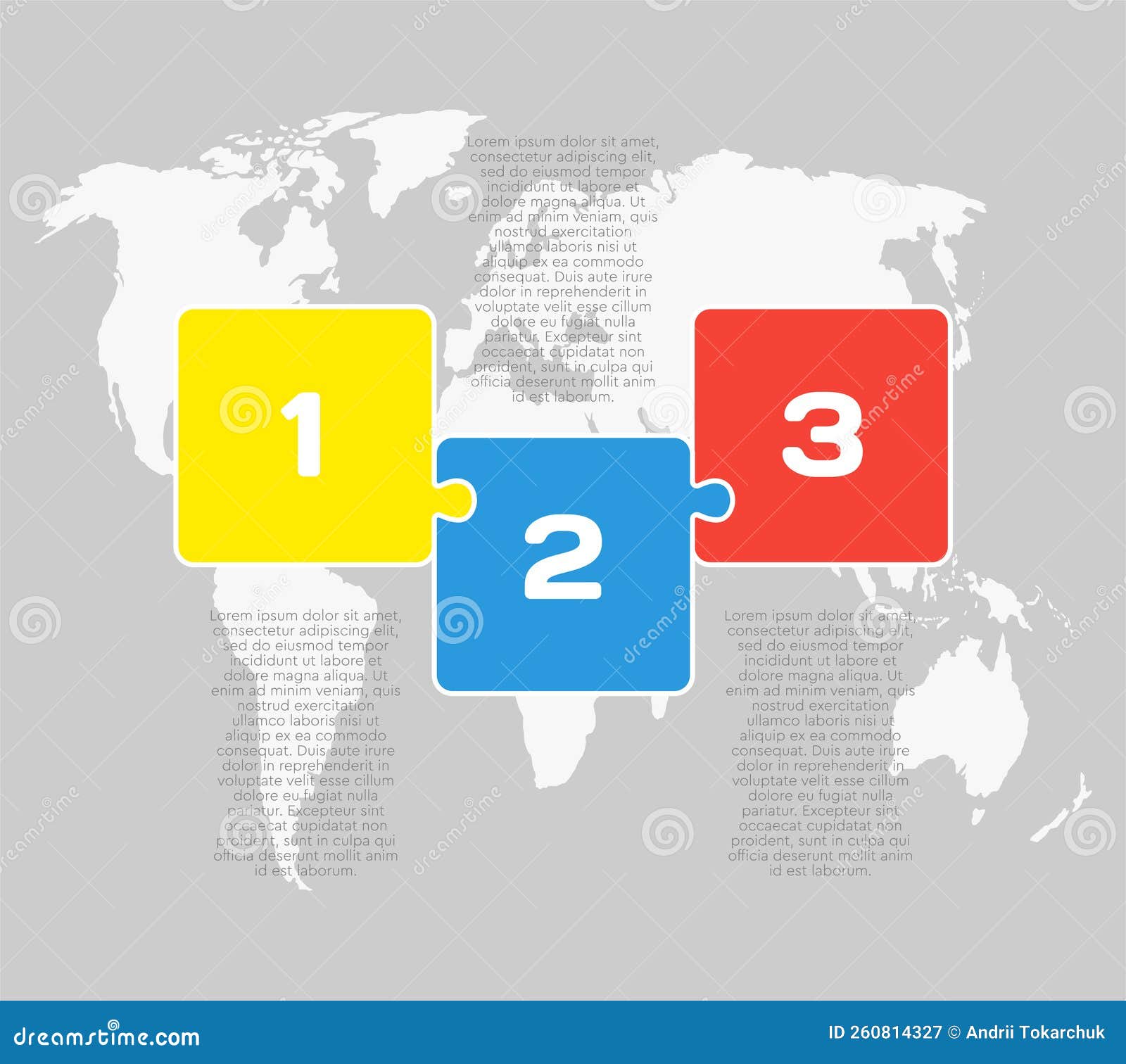 Vector Diagram Infographic Process on 3 Steps Stock Vector ...