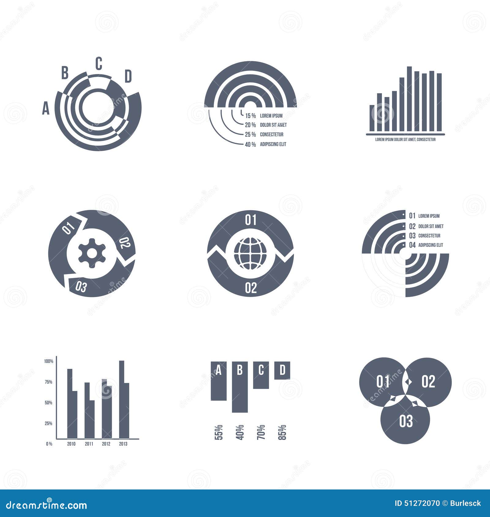 Vector Diagrams, Charts And Graphs | CartoonDealer.com #51272070