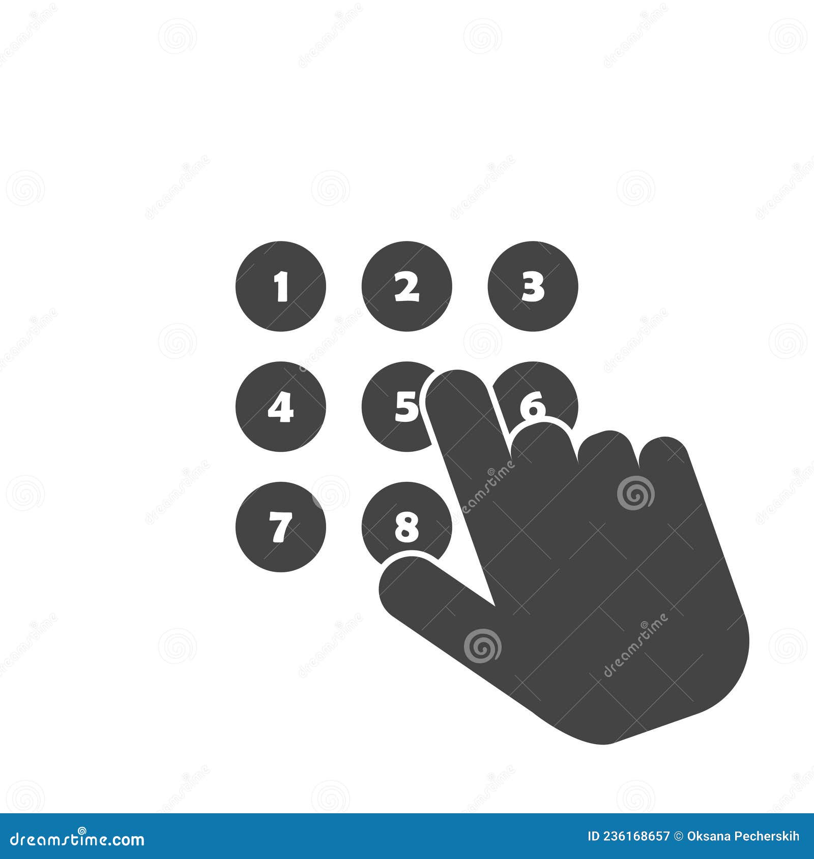 Vector Dial and Login Icon on White Isolated Background. Layers Grouped ...