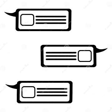 Vector Dialog Box Template. Stock Vector - Illustration of speech, font ...