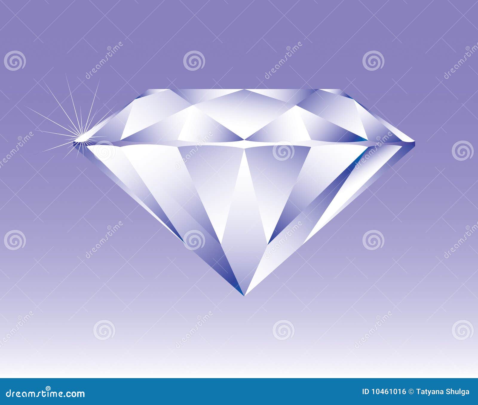 Vector diamant vector illustratie. Illustration of kostbaar - 10461016