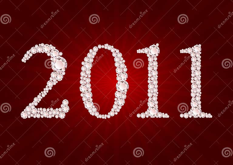 Vector diamond 2011 year stock vector. Illustration of rays - 17415983