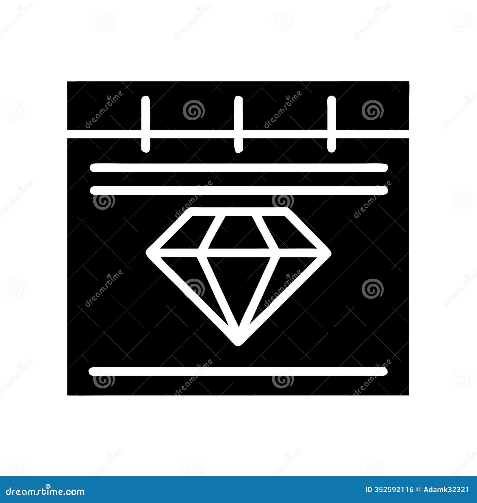 Vector Diamond Calendar for Luxury Event Planning and Organization ...