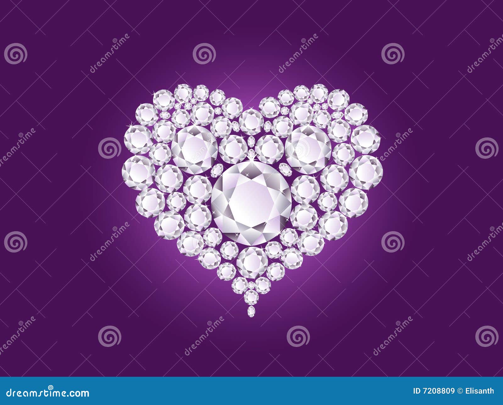 Purple Diamond Hearts