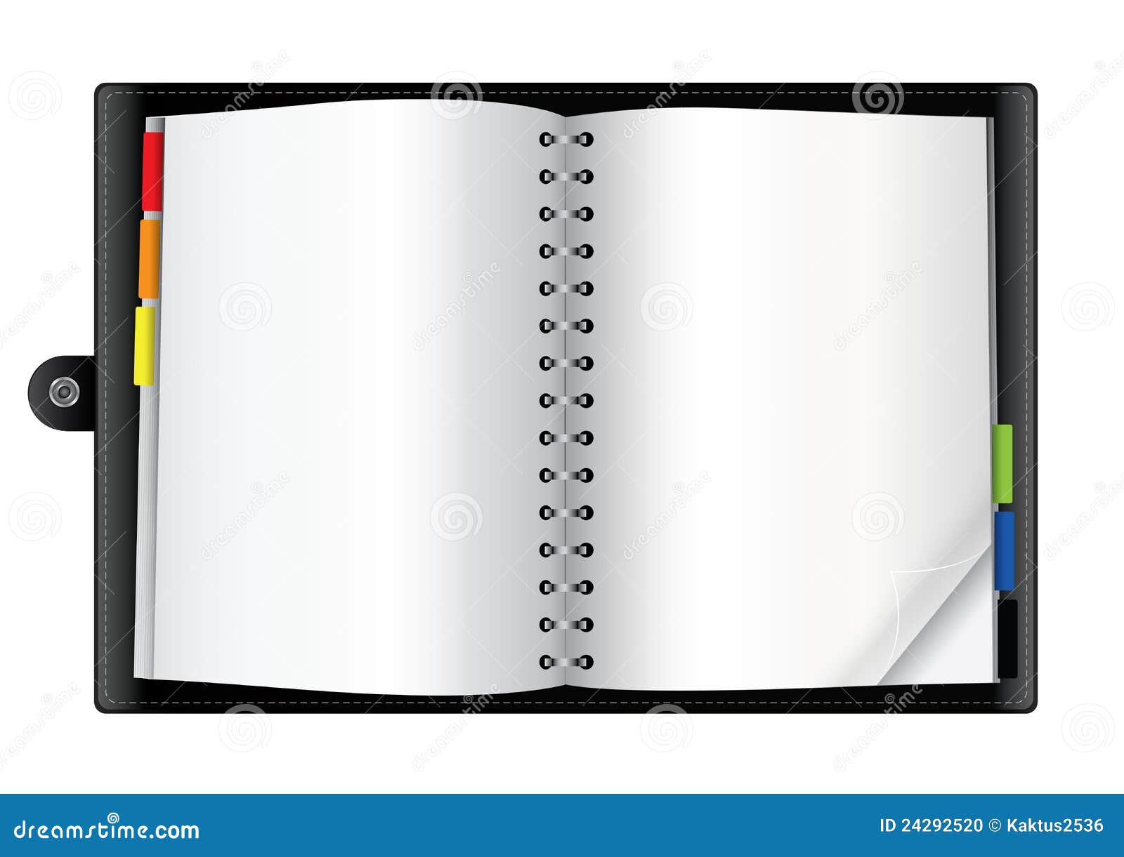 Vector diary stock vector. Illustration of folder, close - 24292520