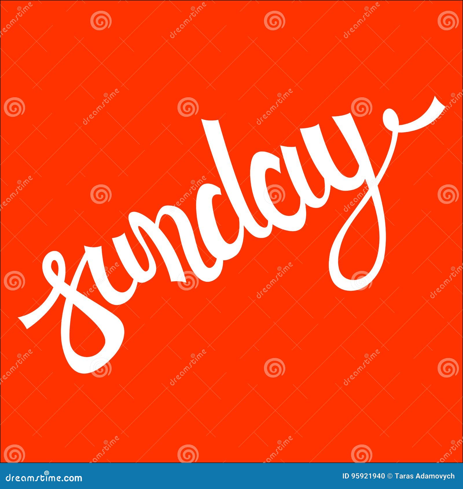 Vector Dibujado Mano De Las Letras De Domingo De La Frase Ilustración ...