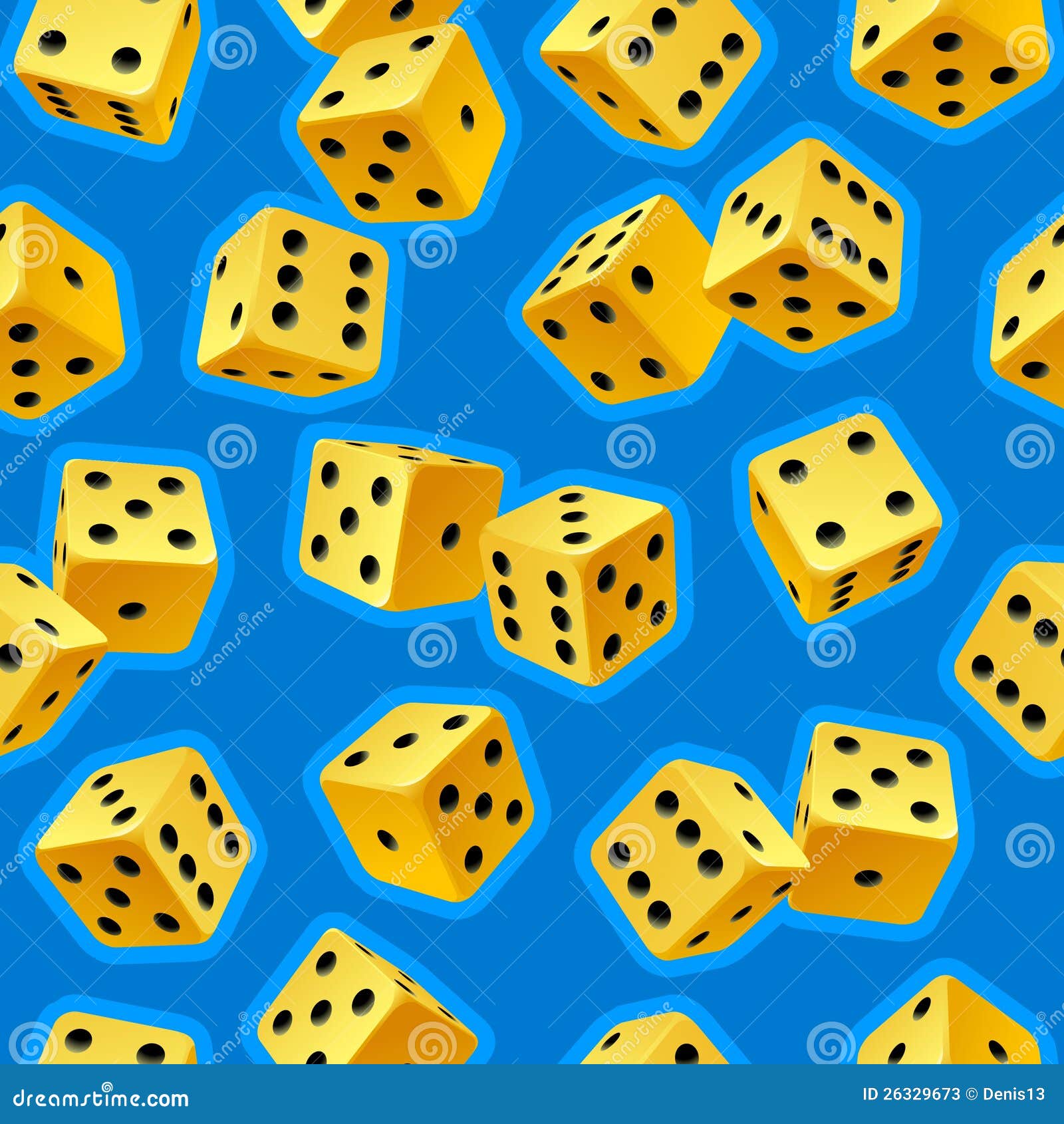Vector Dice Seamless Background 2 Stock Vector - Illustration of chance ...