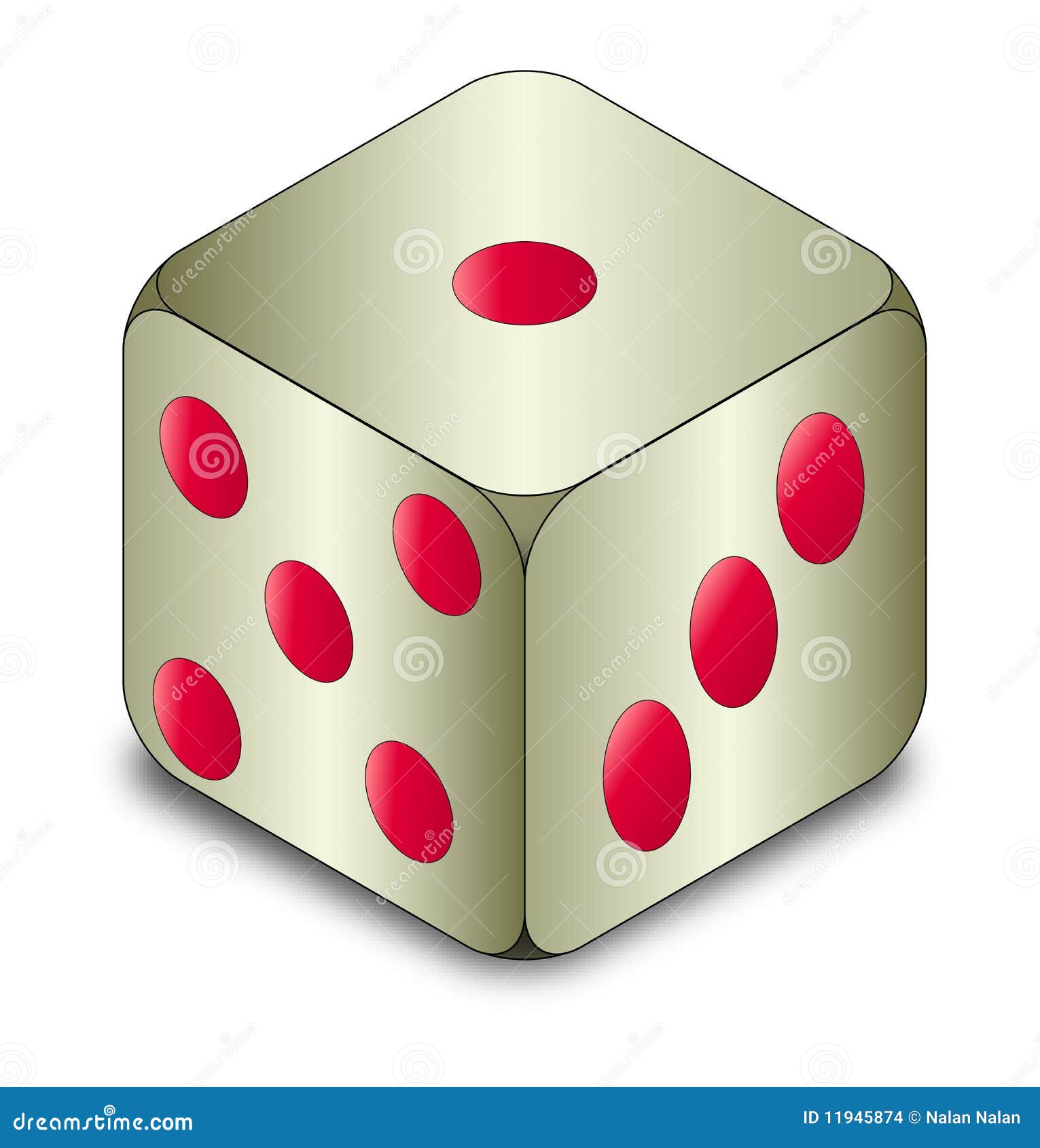 Vector dies stock vector. Illustration of fortune, number - 11945874