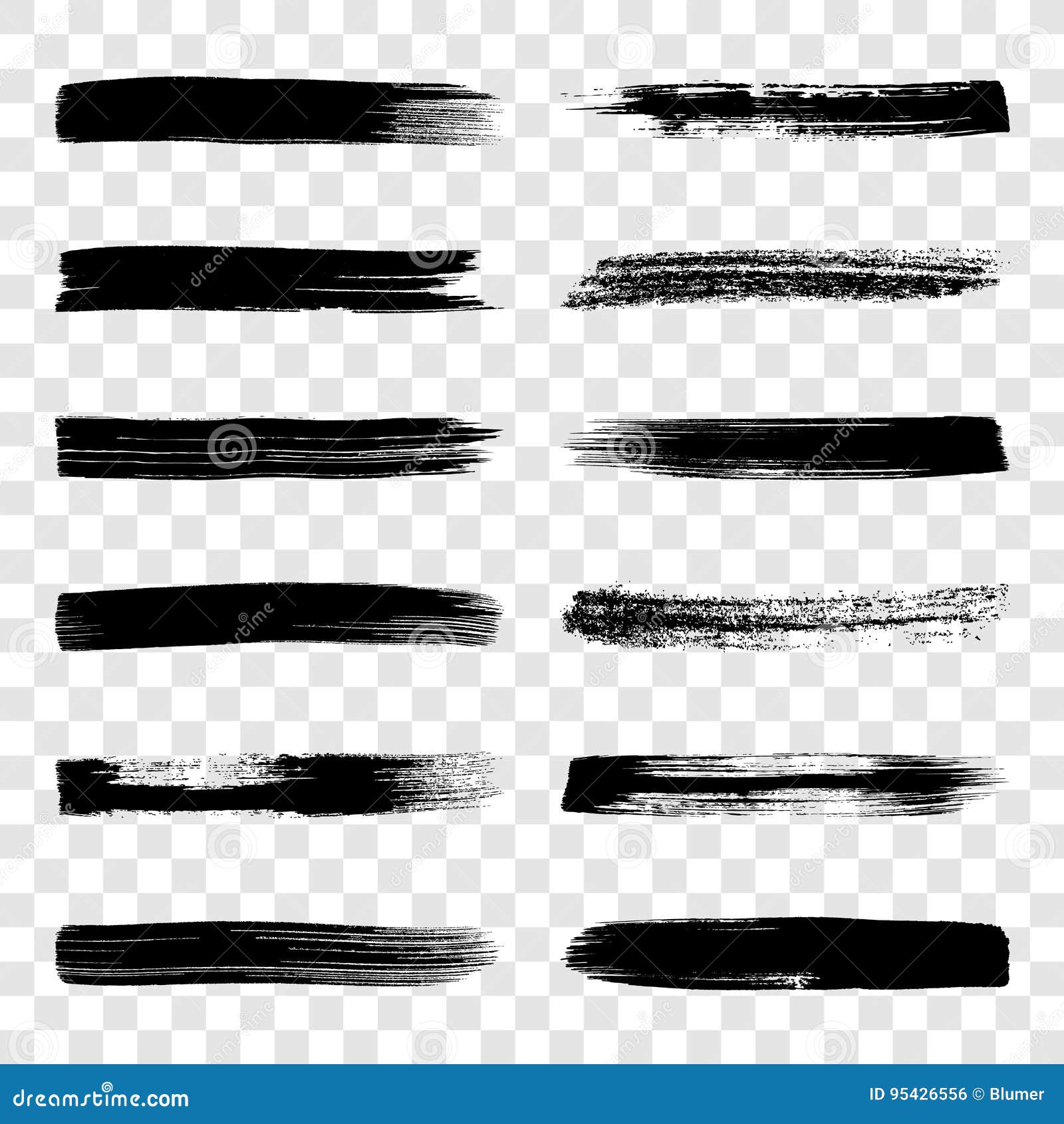 Vector Different Art Brush Strokes Stock Vector - Illustration of ...