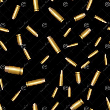 Vector Different Bullet Seamless Pattern Stock Vector - Illustration of ...