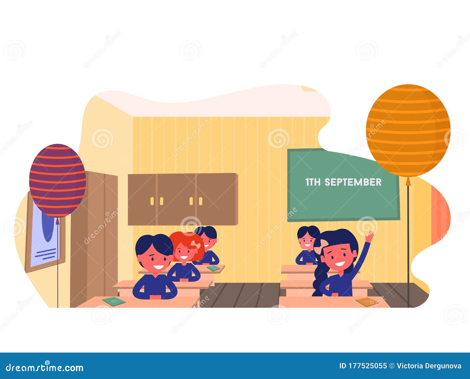 Vector Different School Compositions Stock Vector - Illustration of ...