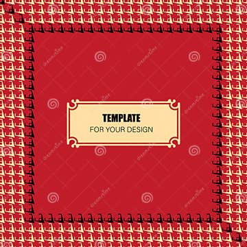 Vector Digital Border Frame. Template for Design Stock Illustration ...