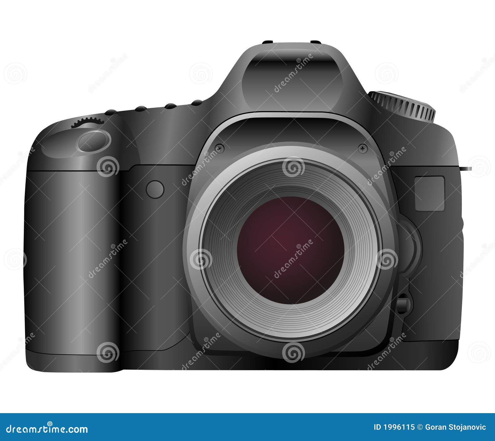 Vector Digital Camera stock vector. Illustration of black - 1996115