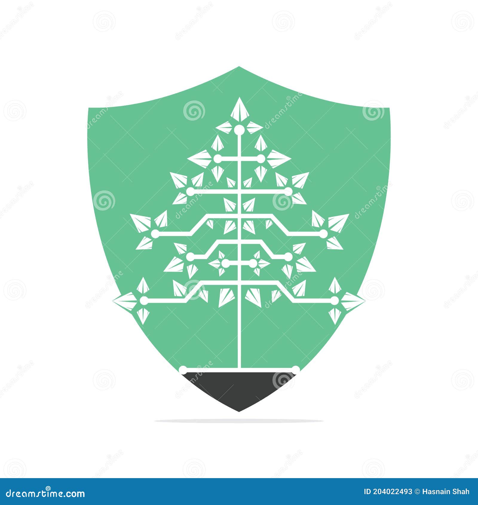 Vector Digital Christmas Tree. Stock Vector - Illustration of graphic ...