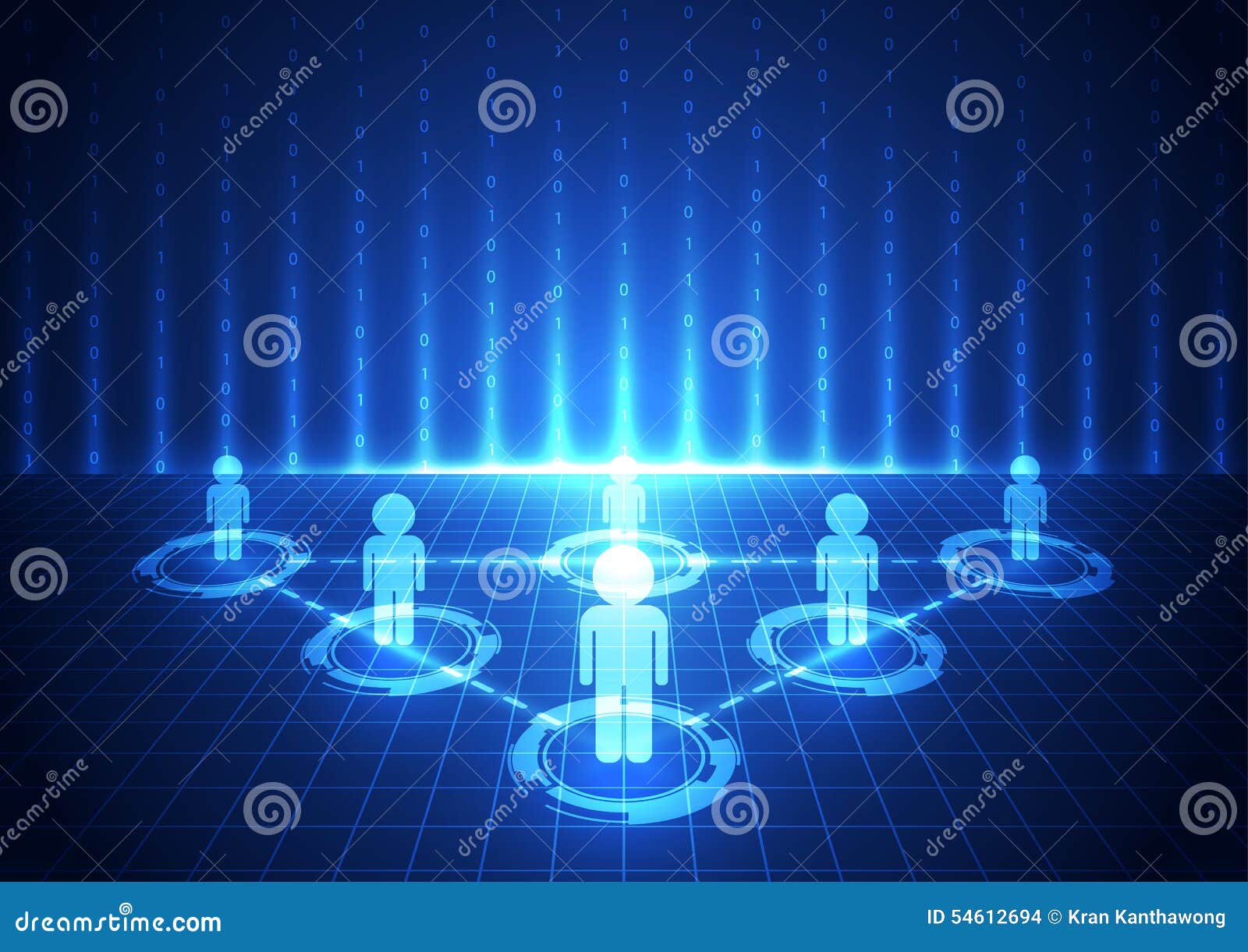 Vector Digital Communication Technology Business, Abstract Background ...