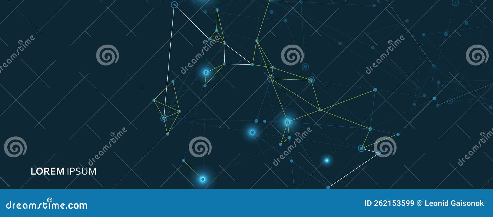 Vector Digital Connect Lines on Blue Background. Abstract Technology ...