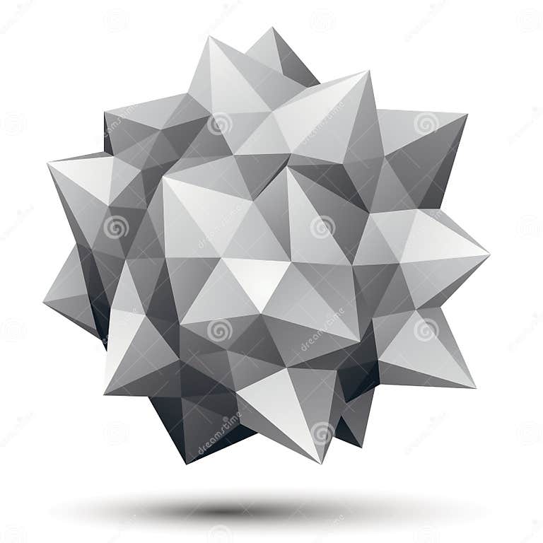 Vector Digital 3d Abstraction, Geometric Polygonal Element. Spat Stock ...