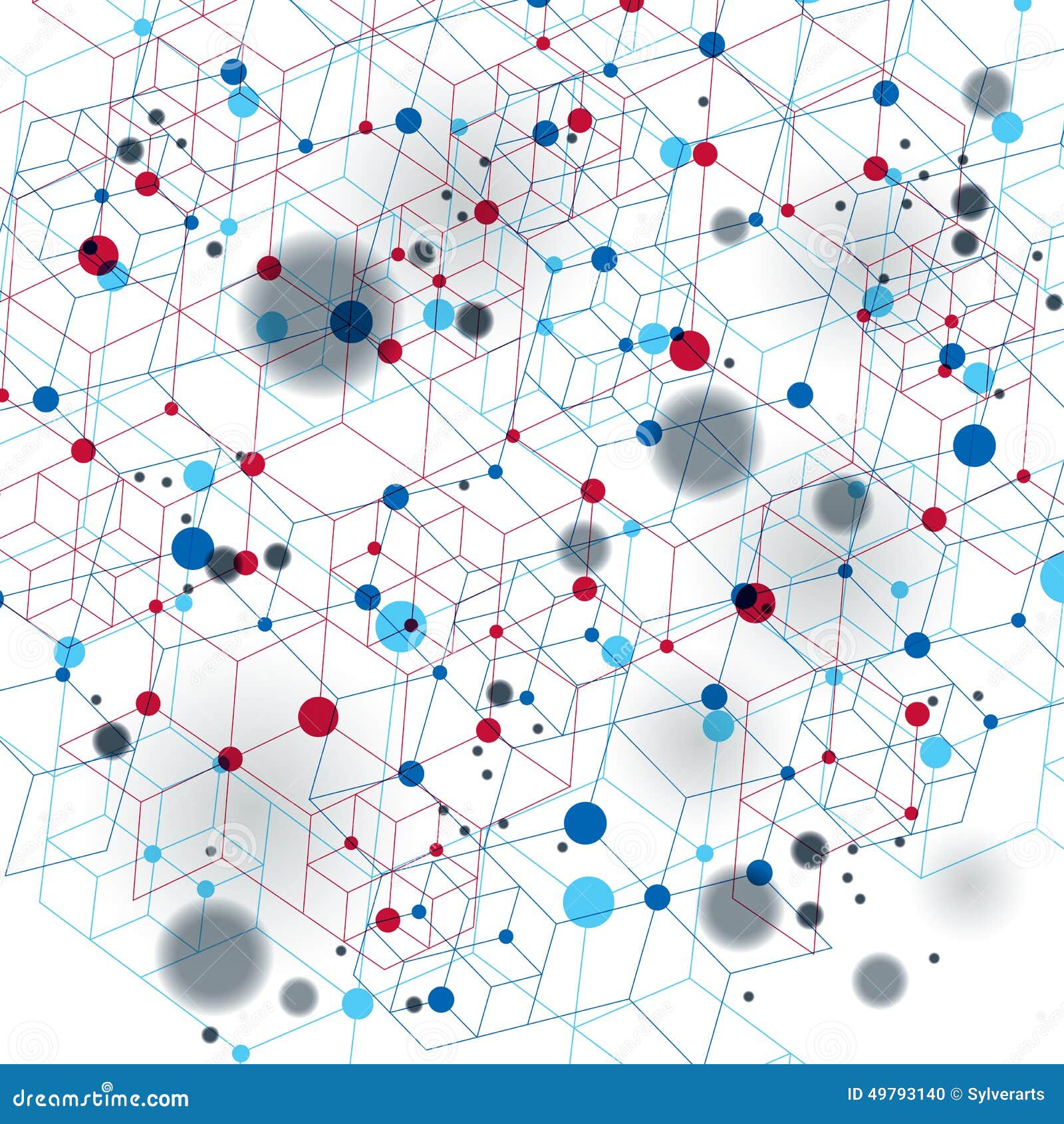 Vector Digital 3d Abstraction, Geometric Polygonal Perspective Mesh ...