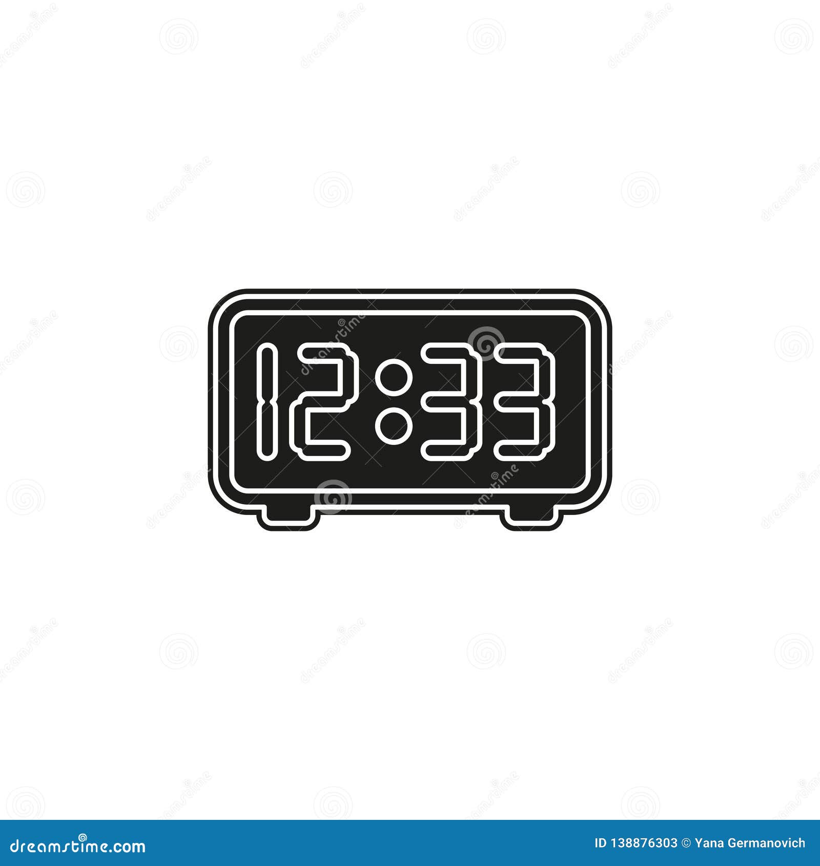 Vector Digital Display Clock Illustration - Timer Countdown Stock ...