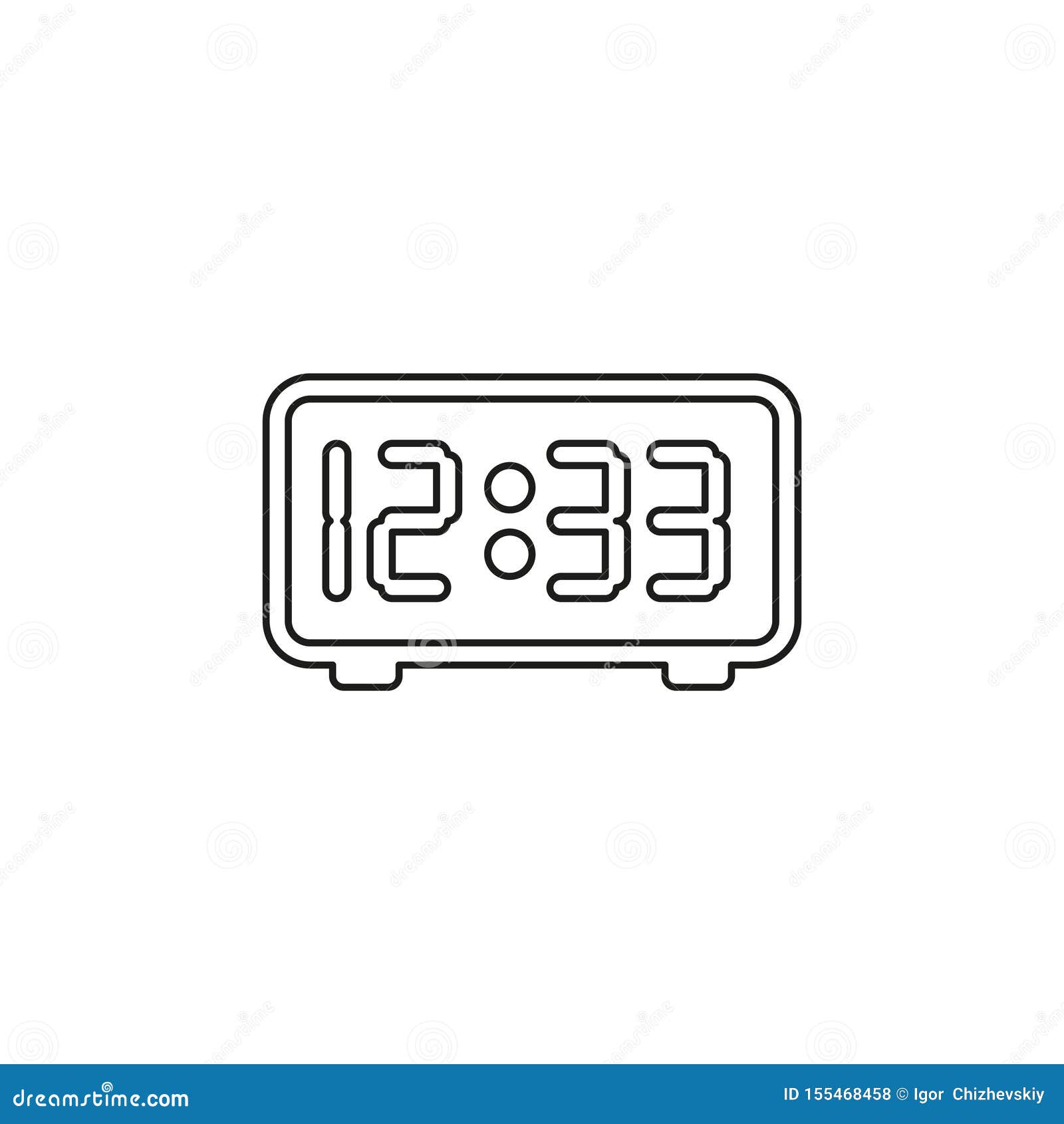 Vector Digital Display Clock Illustration - Timer Stock Vector ...