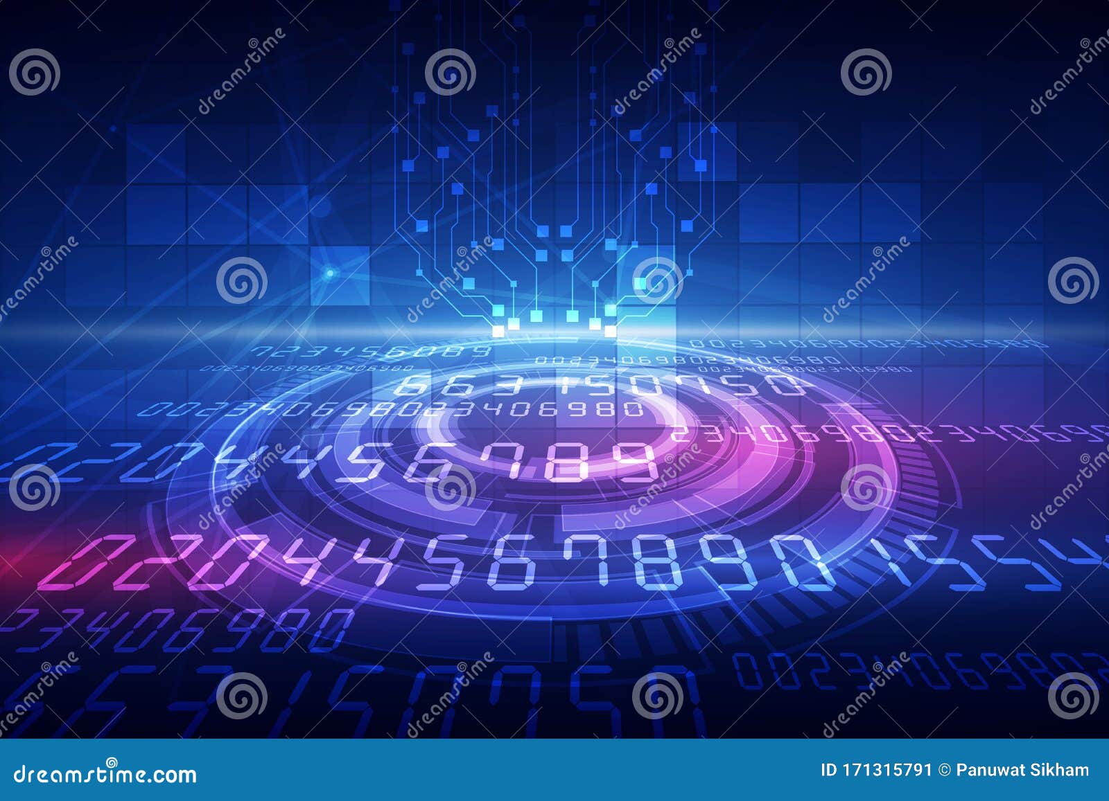 Vector Digital Futuristic Technology Concept, Abstract Background ...