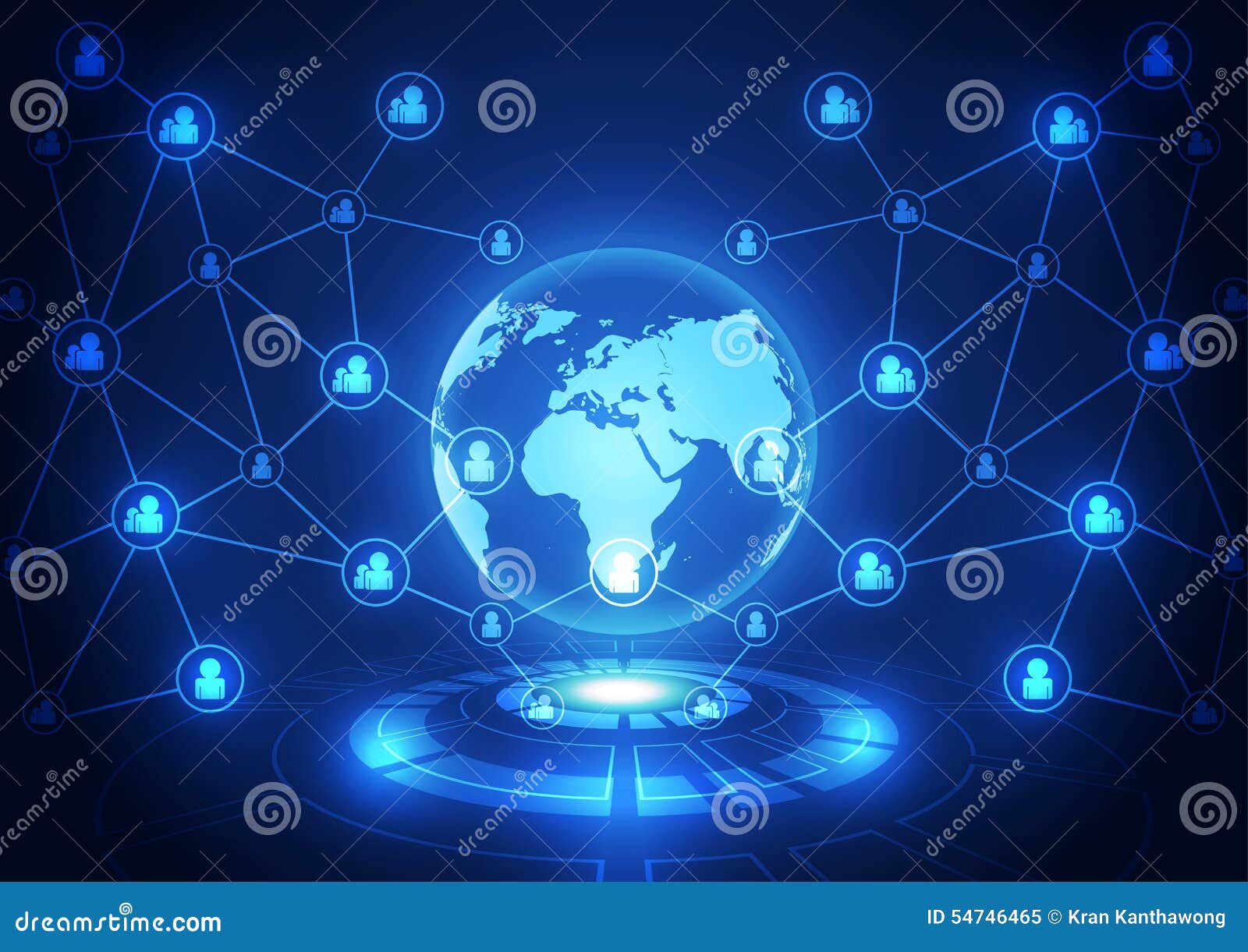 Vector Digital Global Communication Technology, Abstract Background ...