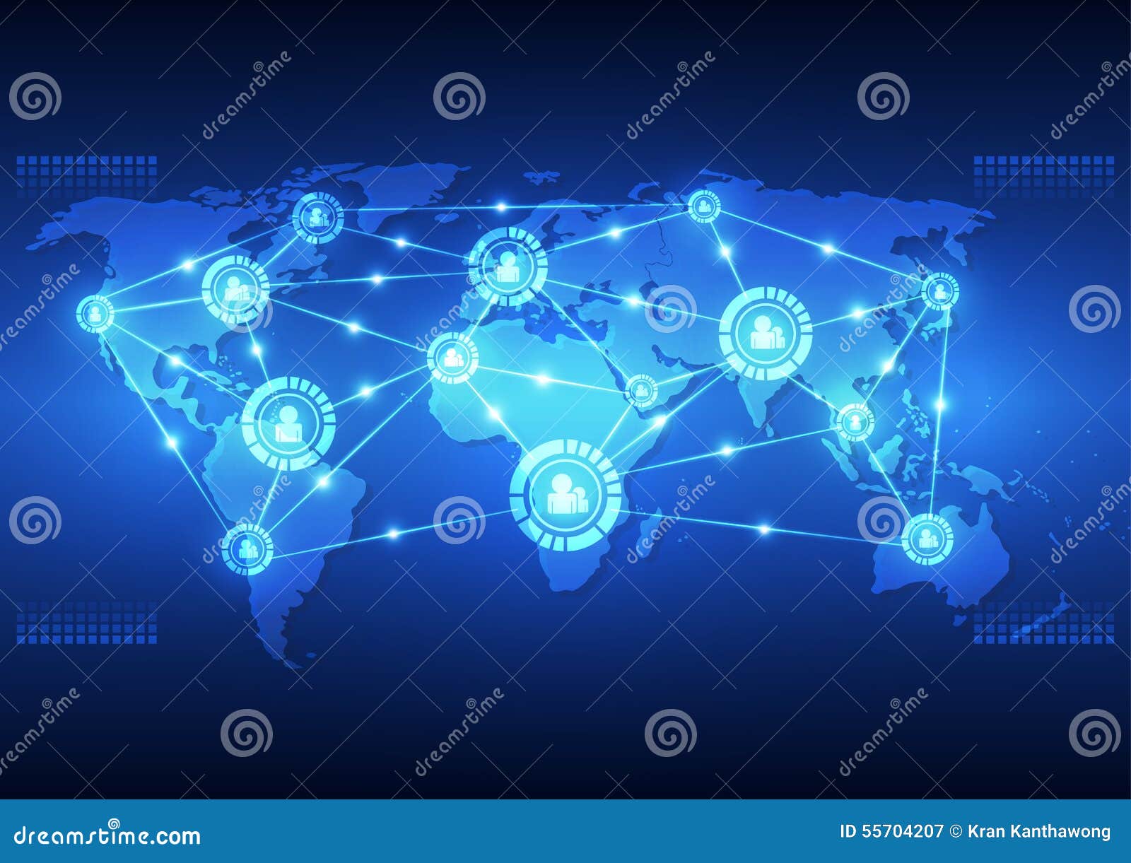 Vector Digital Global Communication Technology, Abstract Background ...