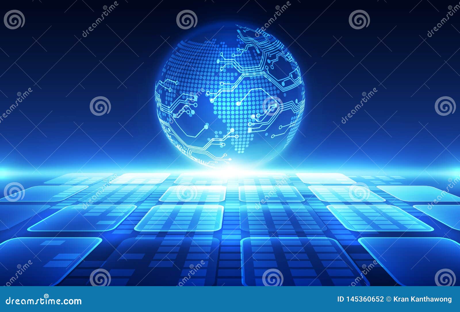 Vector Digital Global Technology Concept, Abstract Background Stock ...