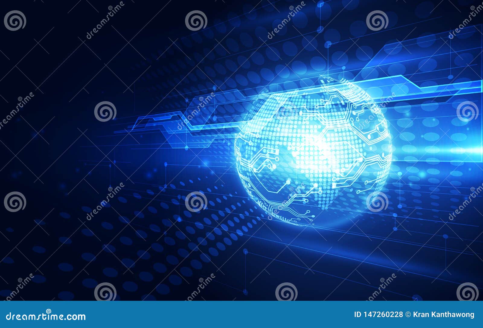 Vector Digital Global Technology Concept, Abstract Background Stock ...