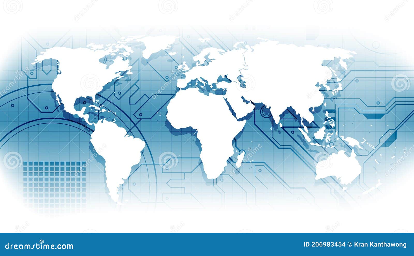 Vector Digital Global Technology Concept, Abstract Background Stock ...