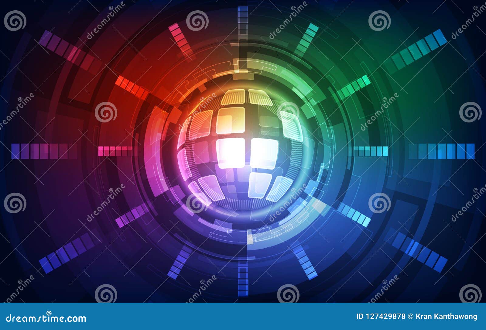 Vector Digital Global Technology Concept, Abstract Background ...