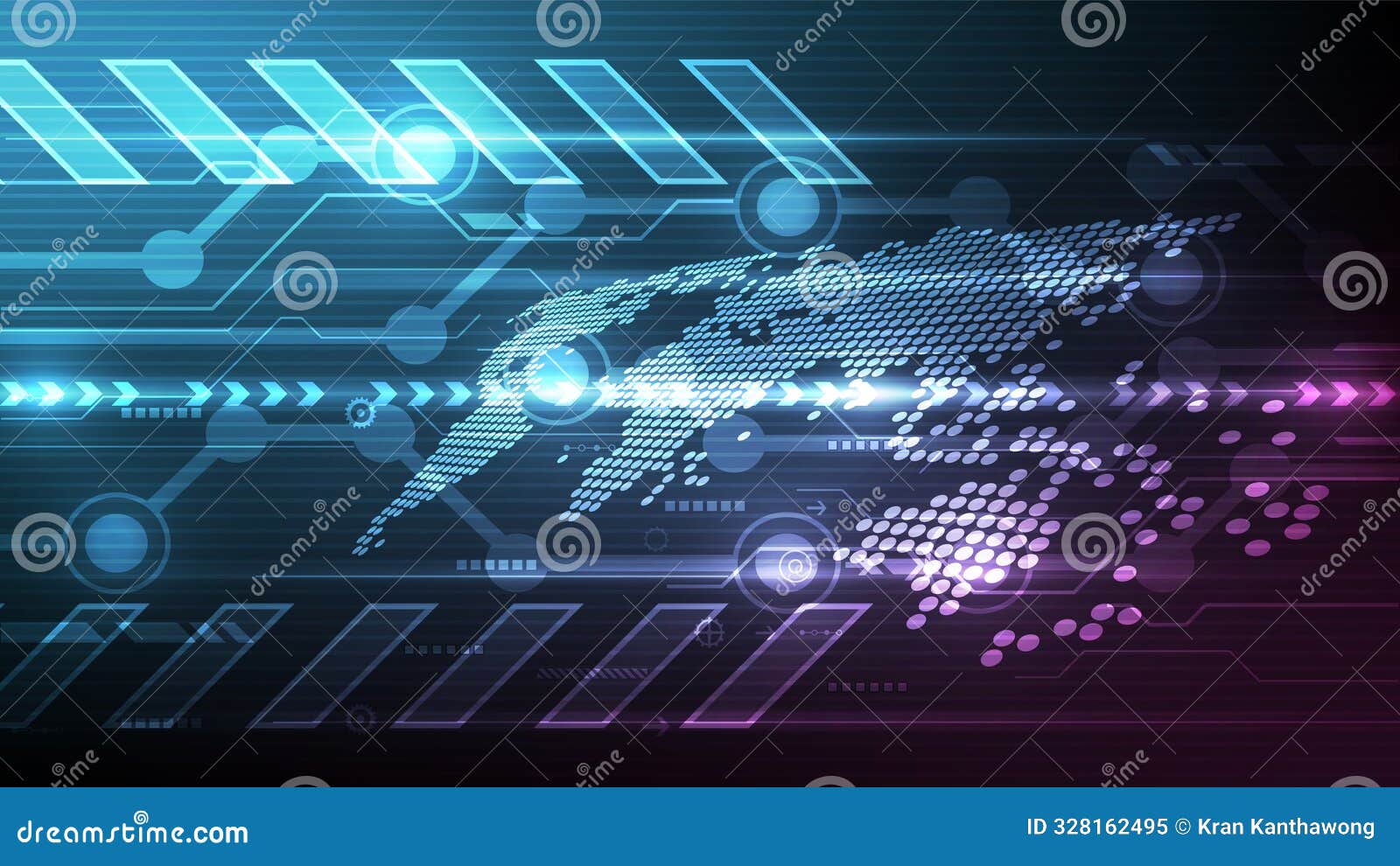 Abstract Future Technology Background Concept of Global Business from ...