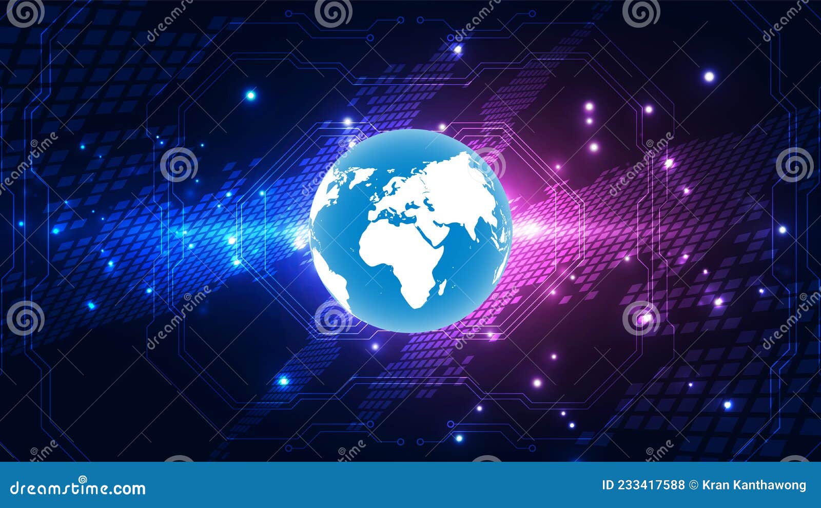 Vector Digital Global Technology Concept, Abstract Background ...